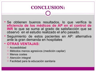 Control de anticoagulación ( INR ) en AP | PPT