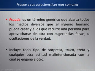 Control interno en un programa de fraude | PPTX