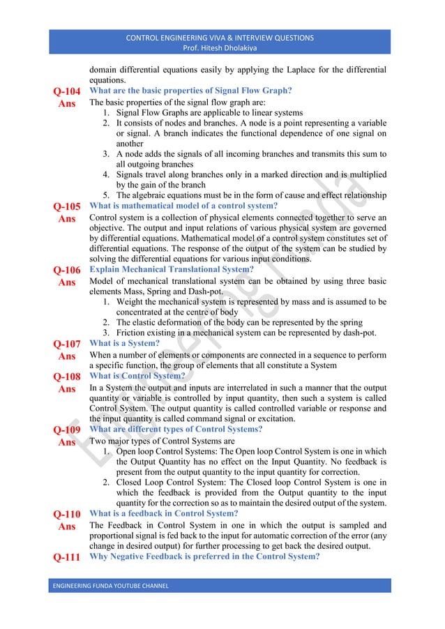 Control interview questions | PDF | Geology | Science