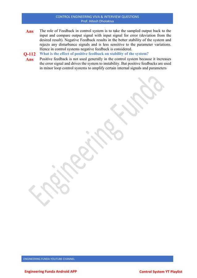 Control interview questions | PDF | Geology | Science