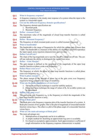 Control interview questions | PDF