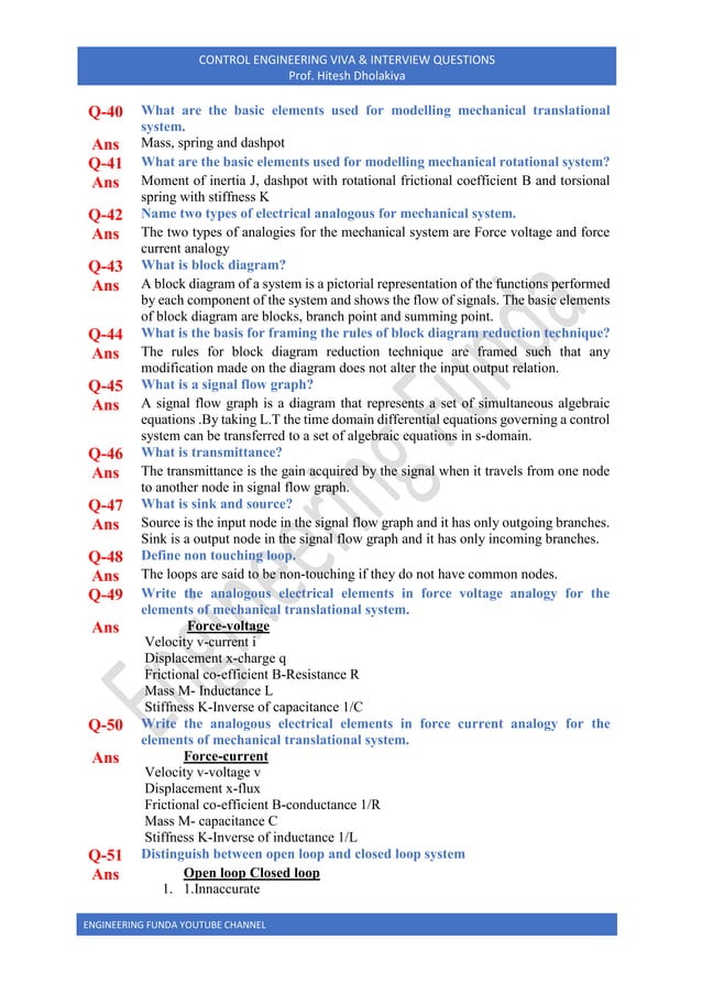 Control interview questions | PDF | Geology | Science