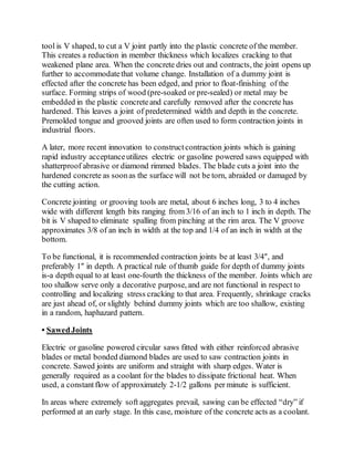 Control joints | DOCX | Civil Engineering Industry | Industries