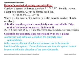 Controllability and observability | PDF