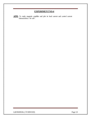 CONTROL SYSTEM LAB MANUAL | DOCX