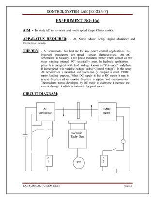 CONTROL SYSTEM LAB MANUAL | DOCX