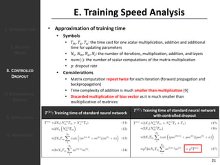 Controlled dropout: a different dropout for improving training speed on deep neural network | PPT