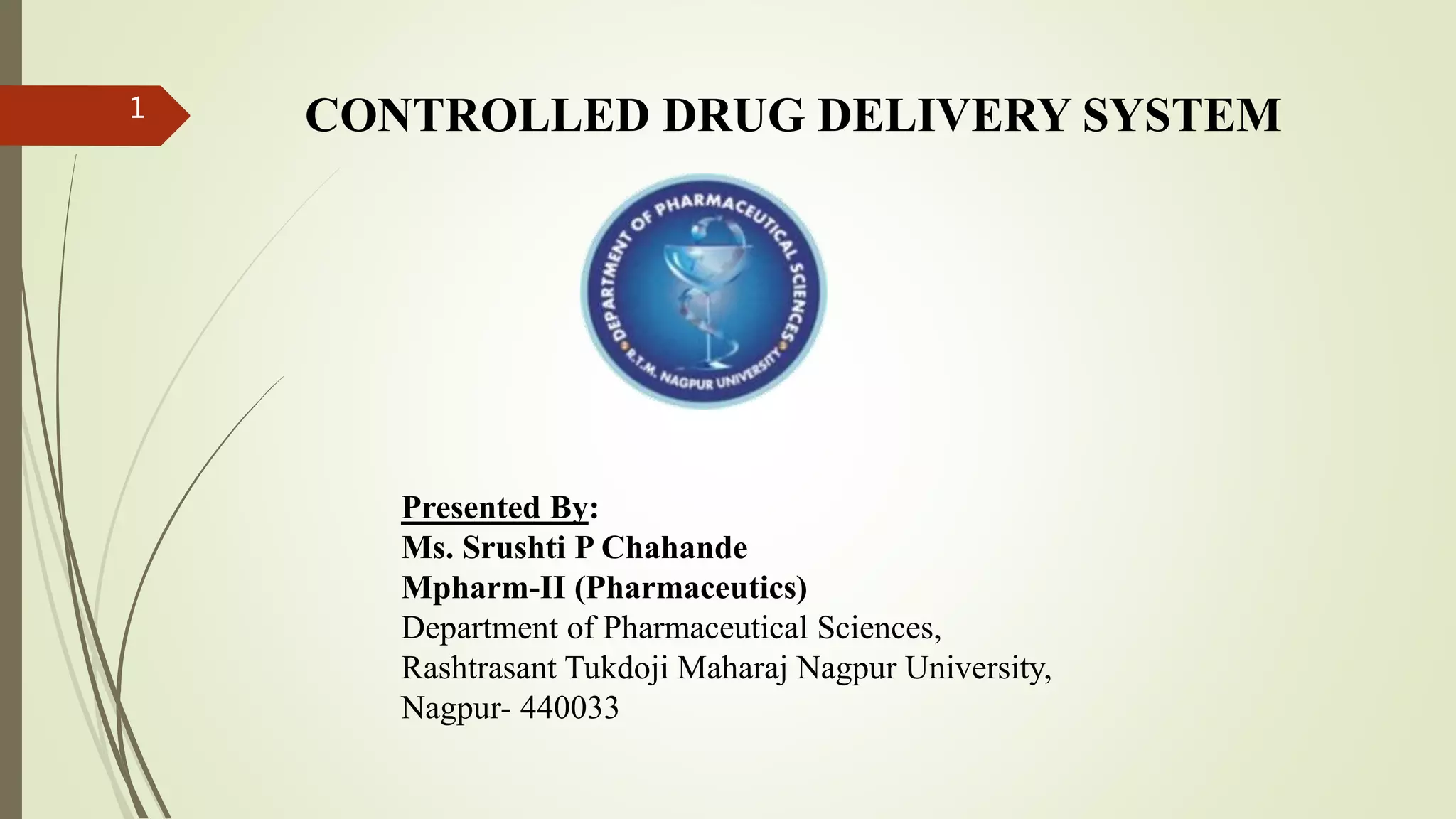 Controlled drug delivery system | PPTX