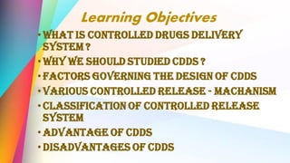 'Controlled drug delivery system' | PPT