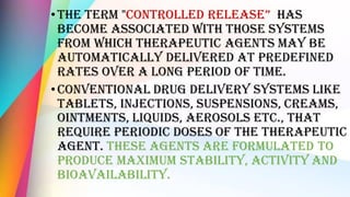 'Controlled drug delivery system' | PPT