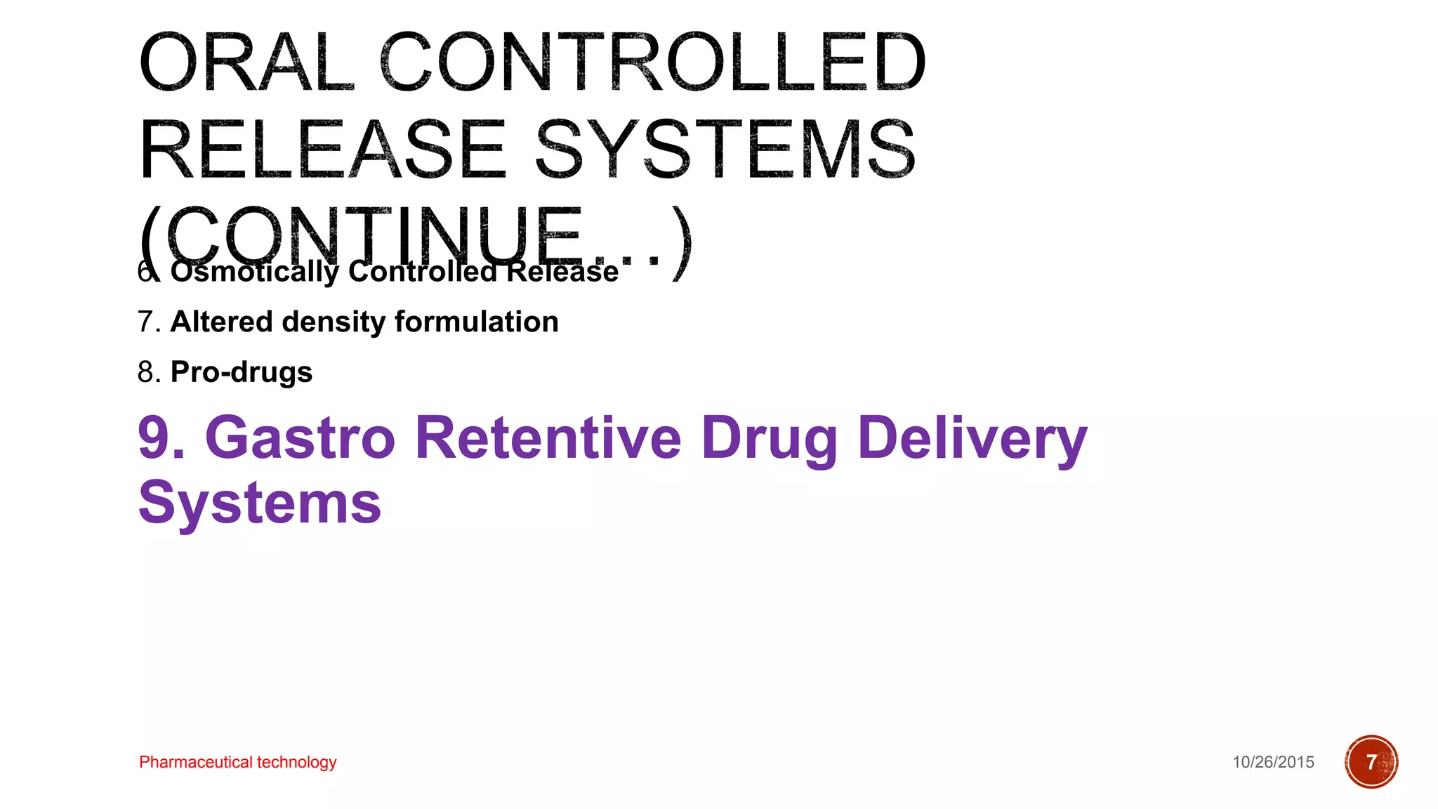 Controlled drug delivery system by Bhola raut | PPTX