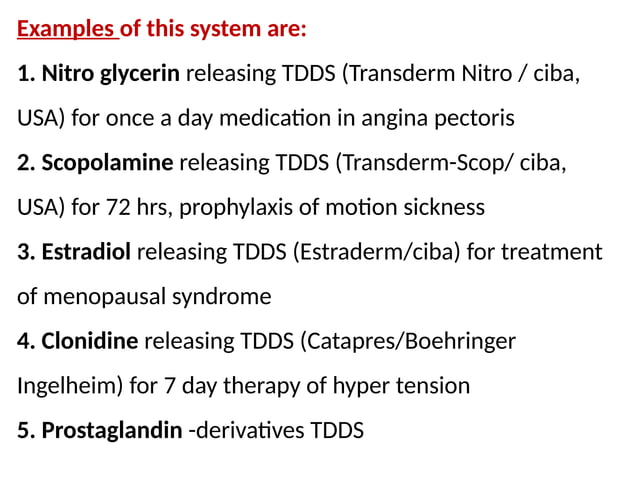 Controlled Drug Delivery System - TDDS.pptx | Free Download