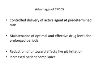 Controlled drug delivery systems | PPTX