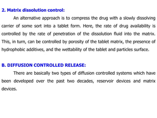 Controlled drug release | PPTX
