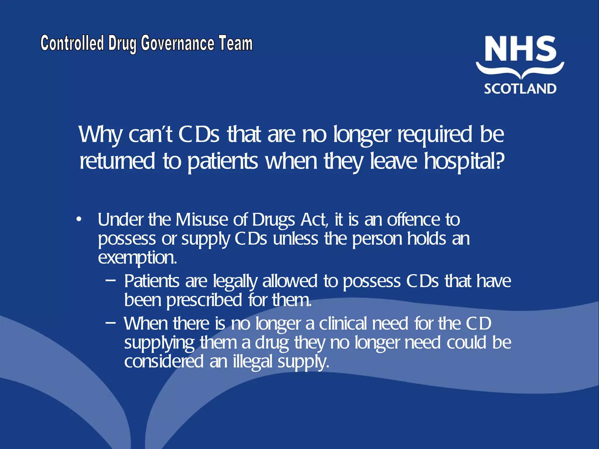 Safer Management and Use of Controlled Drugs | PPT