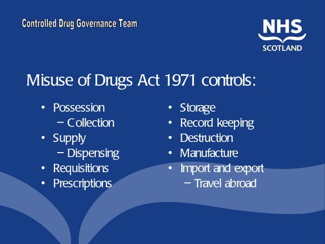 Safer Management and Use of Controlled Drugs | PPT