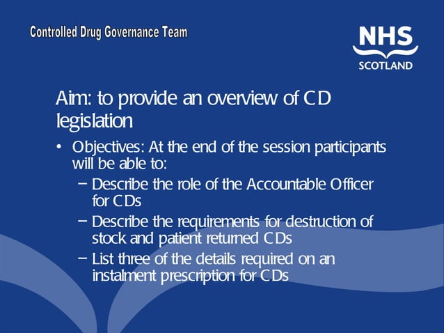 Safer Management and Use of Controlled Drugs | PPT