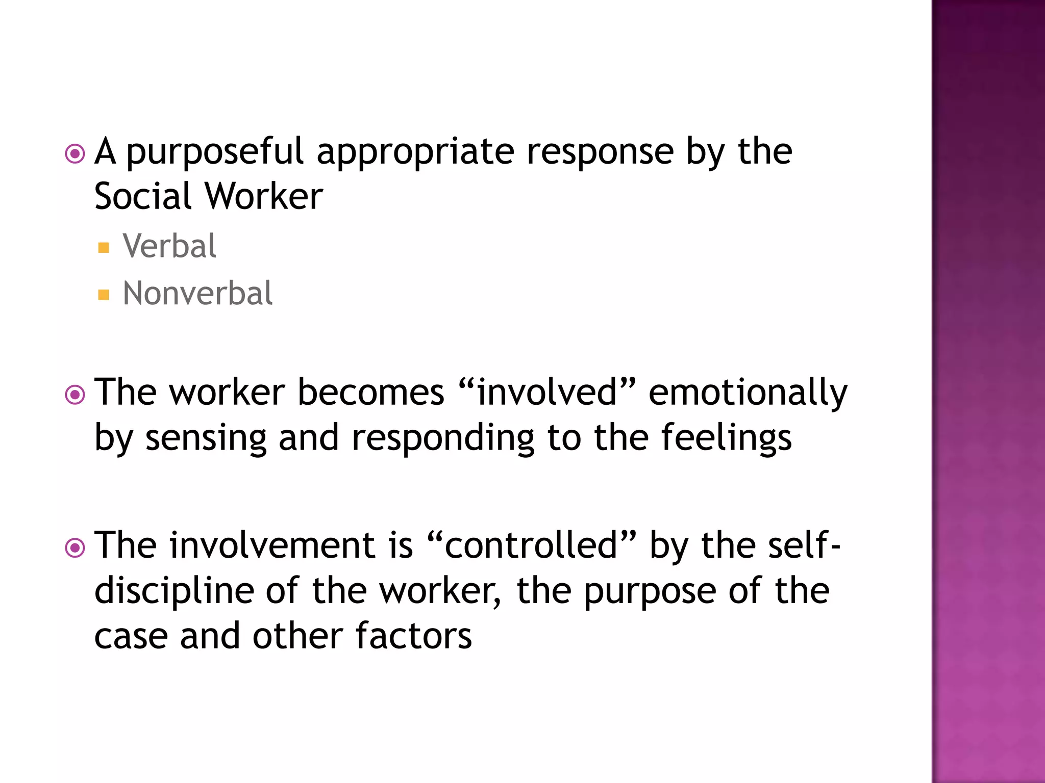 Controlled emotional involvement | PPTX