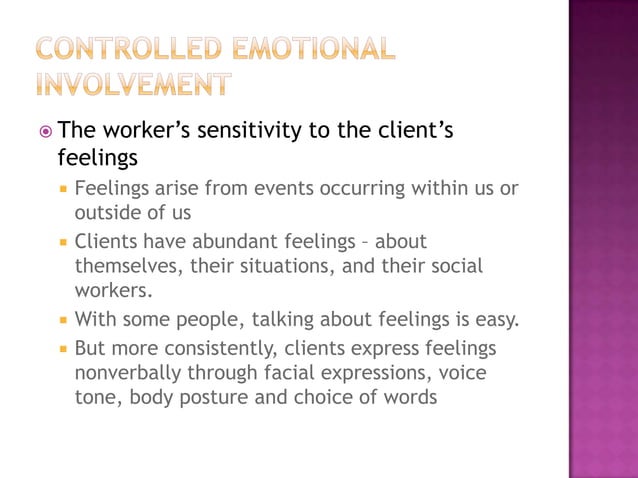 Controlled emotional involvement | PPTX