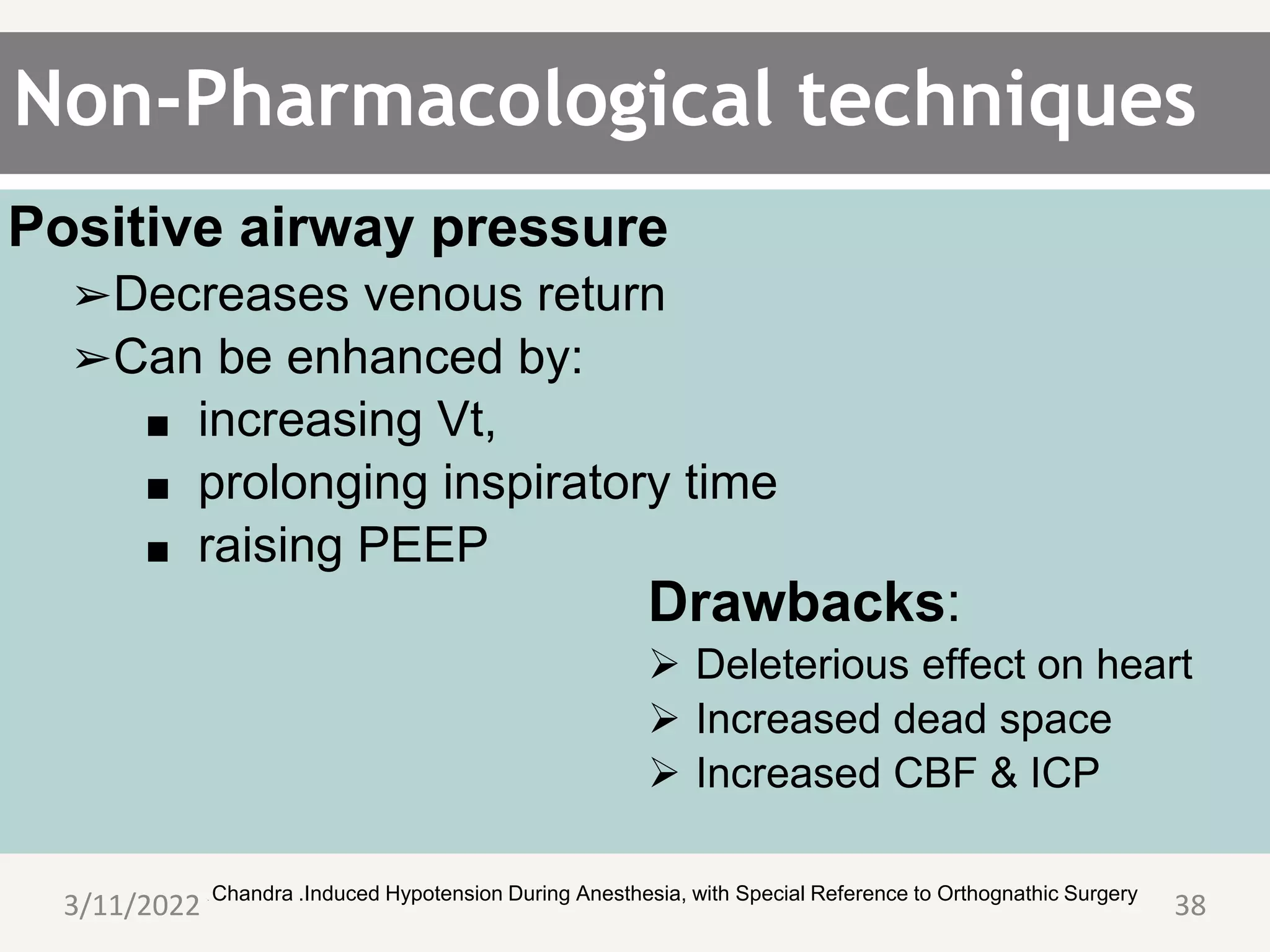 Controlled hypotension in anesthesia | PPTX