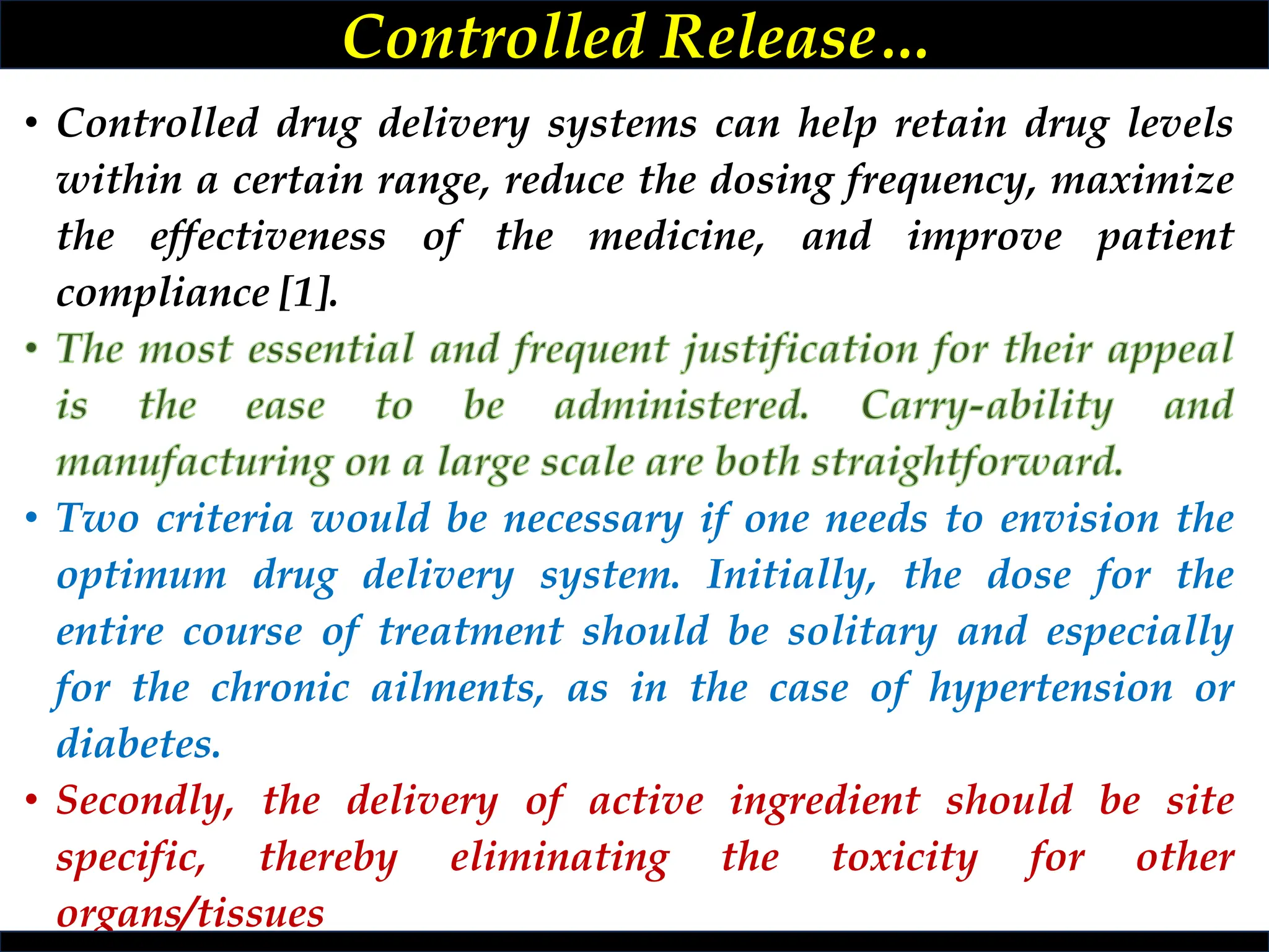 CONTROLLED RELEASE dosage drug delivery systems | PPTX