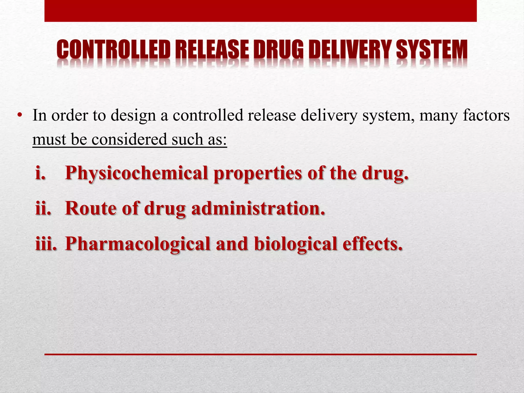 Controlled release drug delivery system | PPTX