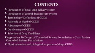 Controlled Release Drug Delivery System (CDDS.pptx