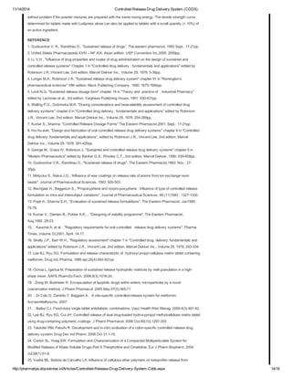 Controlled release drug delivery system (cdds)articlee | PDF