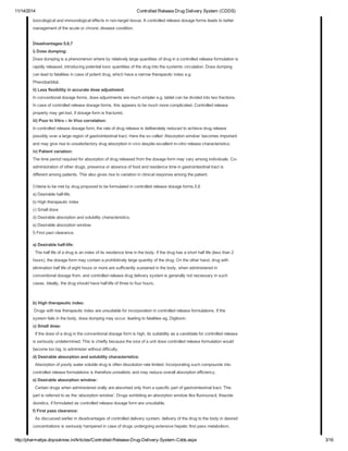 Controlled release drug delivery system (cdds)articlee | PDF