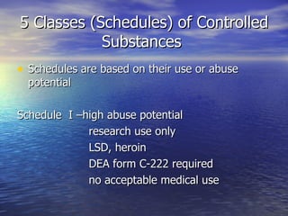 Controlled Substance Logs | PPT