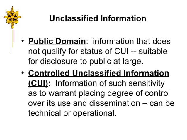 Controlled unclassified information | PPT