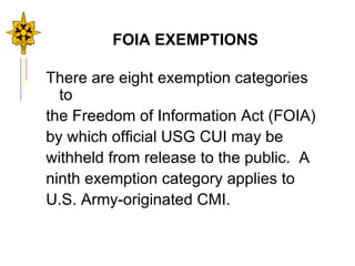 Controlled unclassified information | PPT