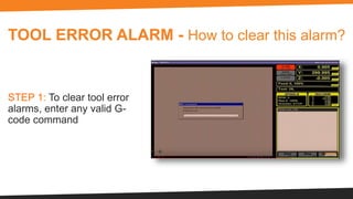 Different Types of Alarms on a CNC Machine | PPTX