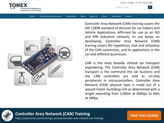 Controller Area Network (CAN) Training | PPTX