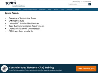 Controller Area Network (CAN) Training | PPTX