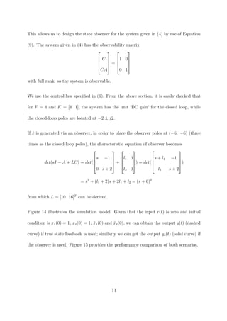 The Controller Design For Linear System: A State Space Approach | PDF