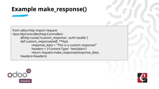 Controller Request and Response in Odoo18 | PPTX