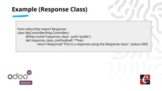 Controller Request and Response in Odoo18 | PPTX