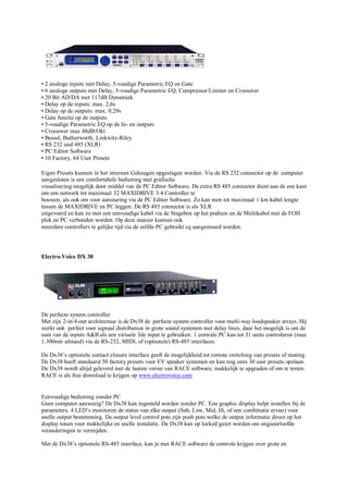 Behringer DCX2496 Ultradrive Pro Controllers | PDF | Digital Audio ...