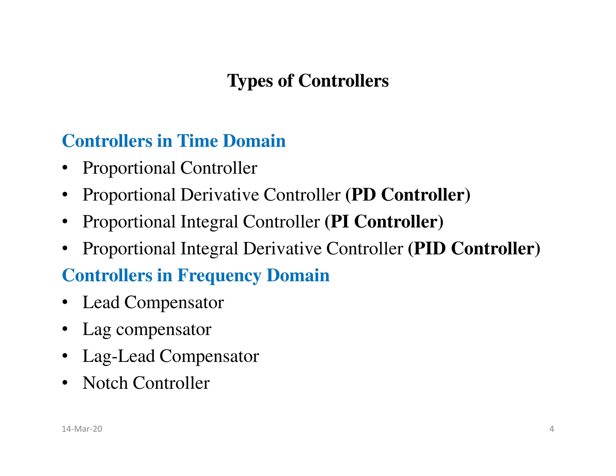 controllers ITS TYPES AND CLASSIFICATION BASED ON APPLICATION | PDF