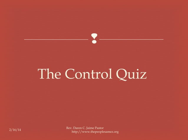 Controlling - Bible Study | PPT