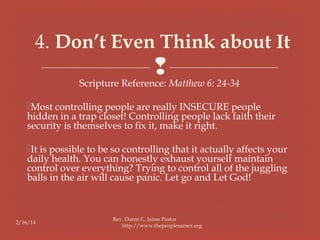 Controlling - Bible Study | PPT