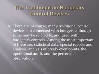 Controlling-Traditional Techniques | PPTX
