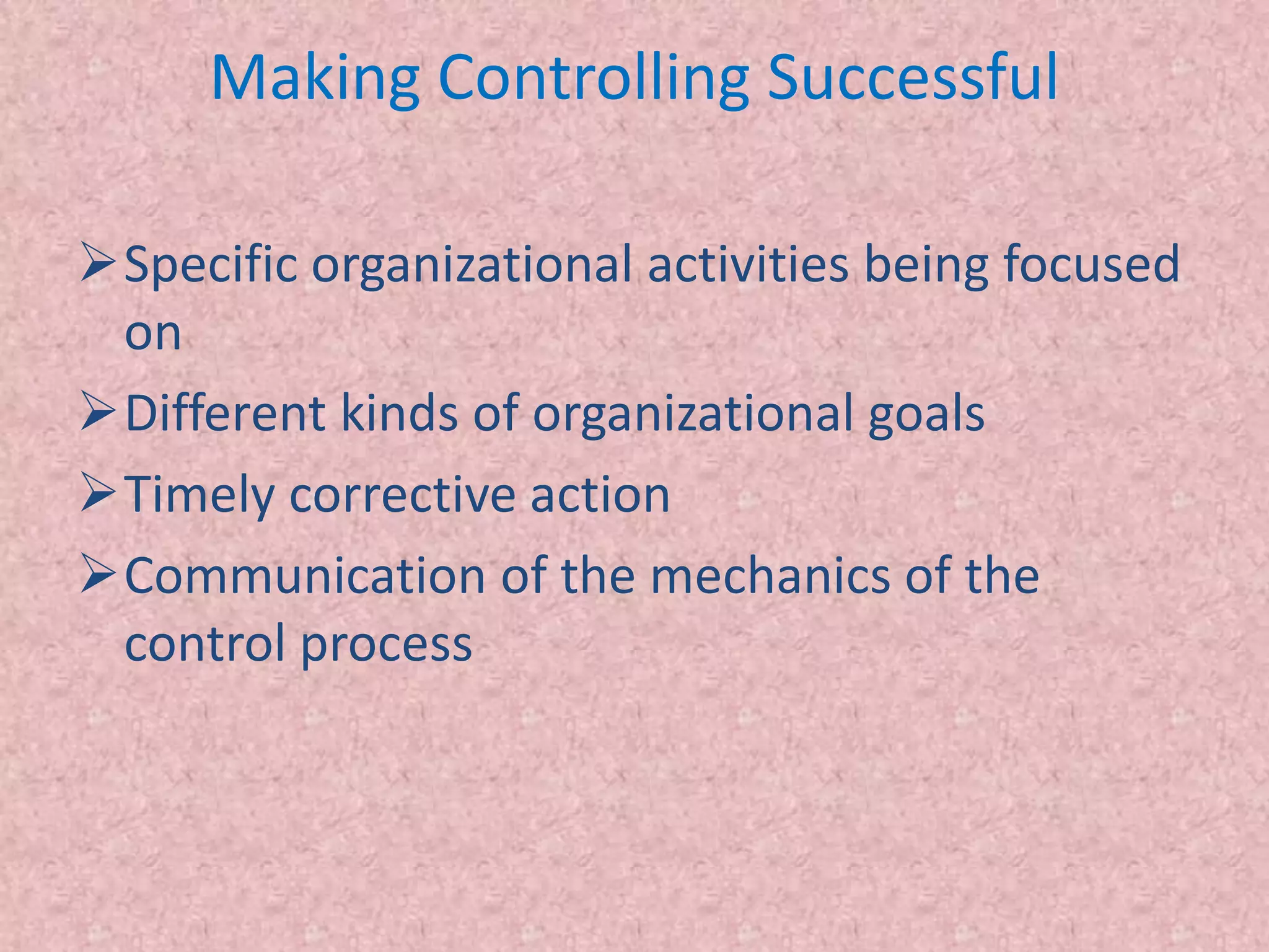 Controlling (Principles of Management) | PPTX