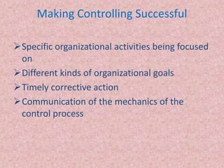 Controlling (Principles of Management) | PPTX