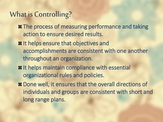 Controlling in management | PPTX