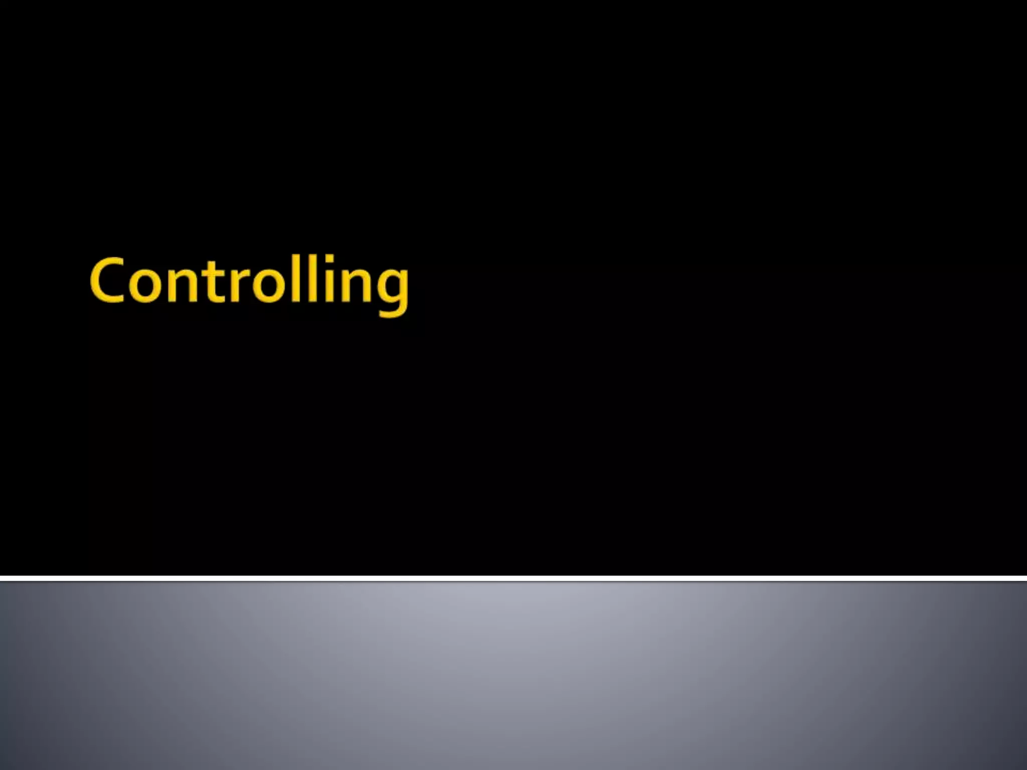 Controlling | PPTX
