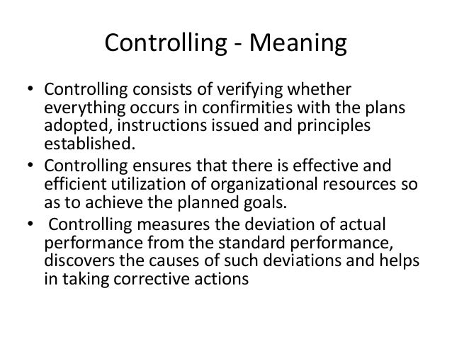 Controlling Meaning
