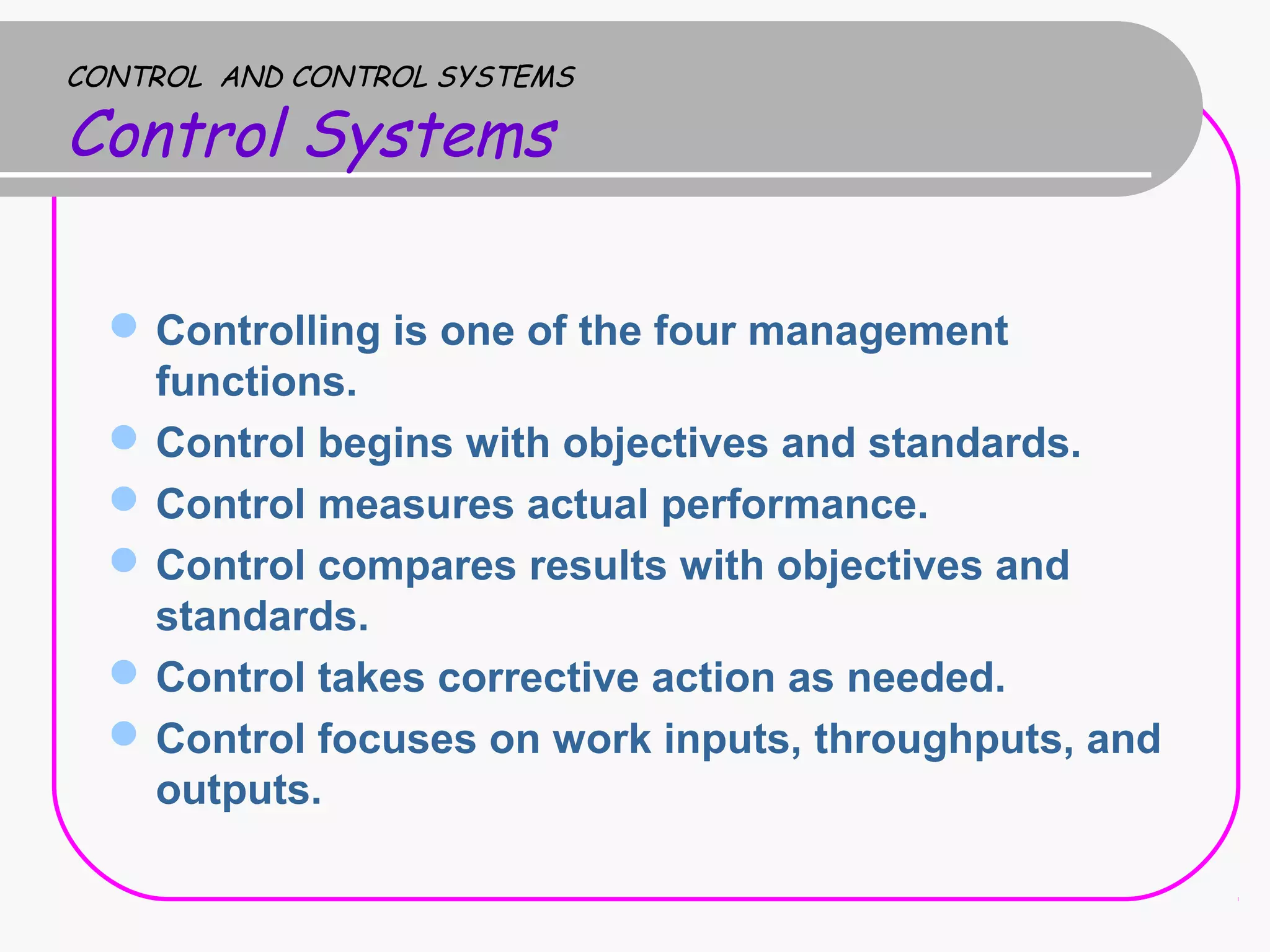 Controlling, types, techniques, process as a Management Function | PPT ...