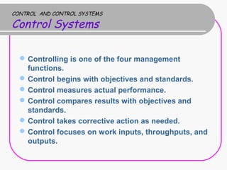 Controlling, types, techniques, process as a Management Function | PPT | Business | Business and ...